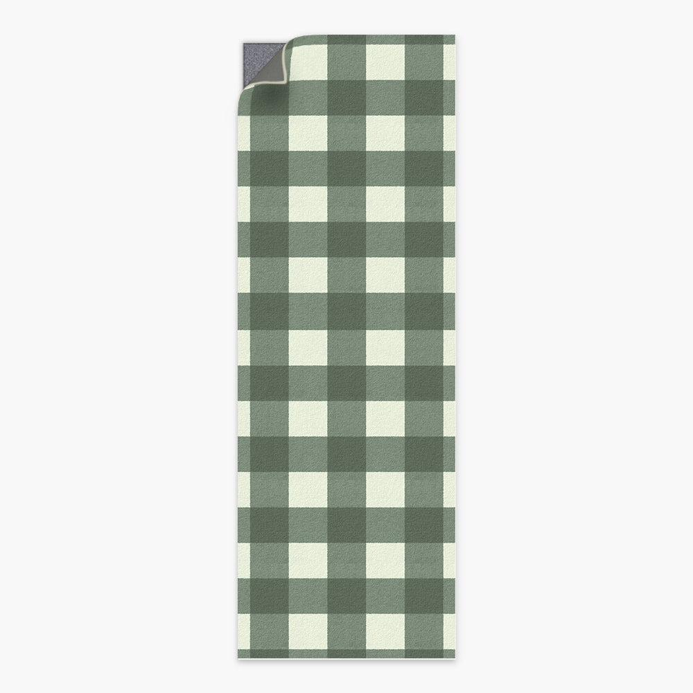 Retro Grid Green Washable Rug – MerciRugs