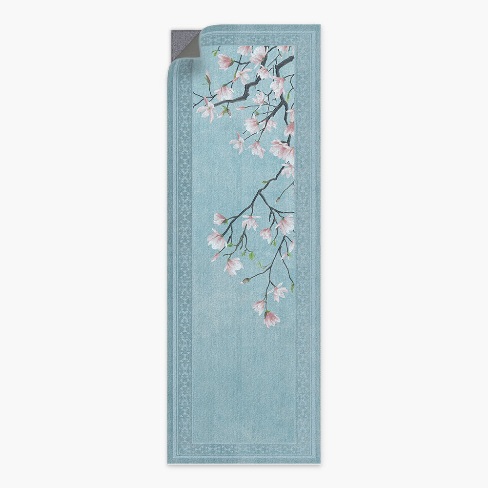 Simple Magnolia Powder Blue Washable Rug – MerciRugs